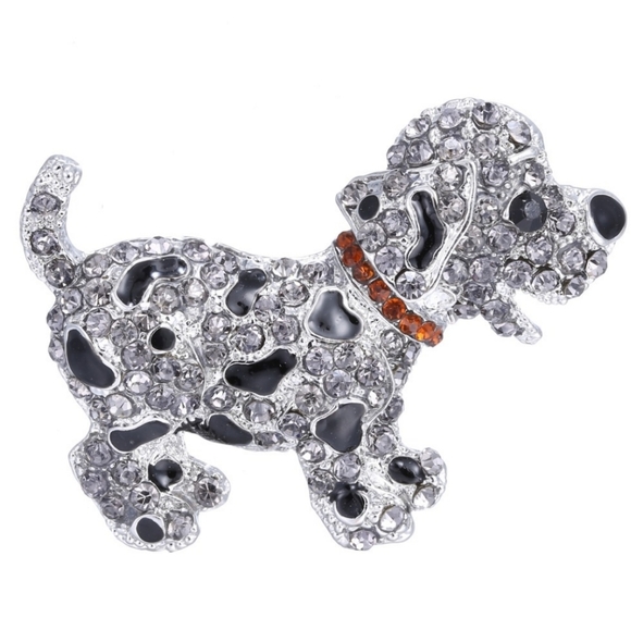 Jewelry | Puppy Dog Rhinestone Brooch Pin | Poshmark